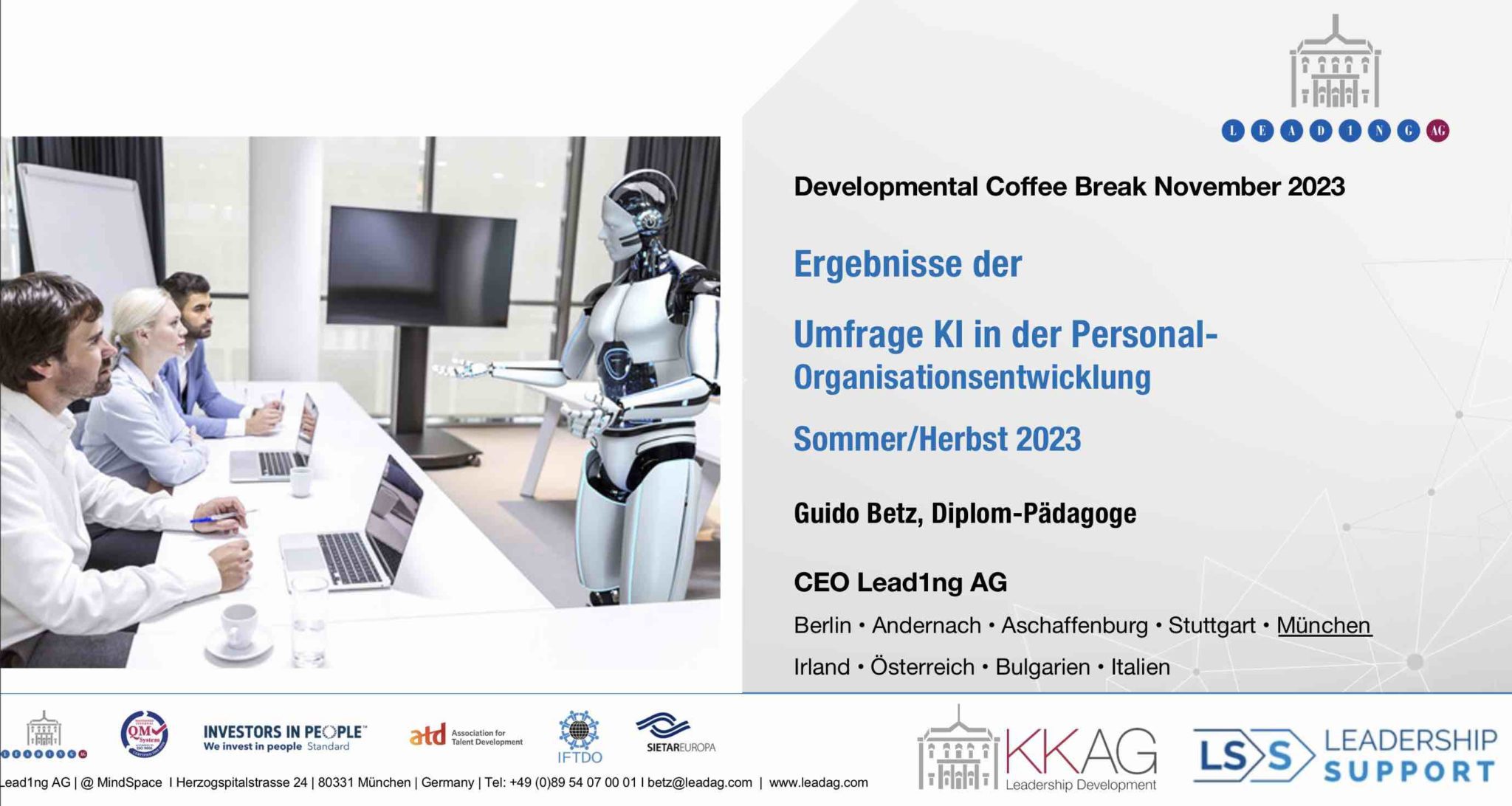 KI in der Personal- und Organisationsentwicklung Vorstellung der Ergebnisse unserer KKAG-Umfrage